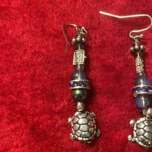 Hand Crafted | Jewelry | Sterling Silver Turtles Real Tanzanite Between ...